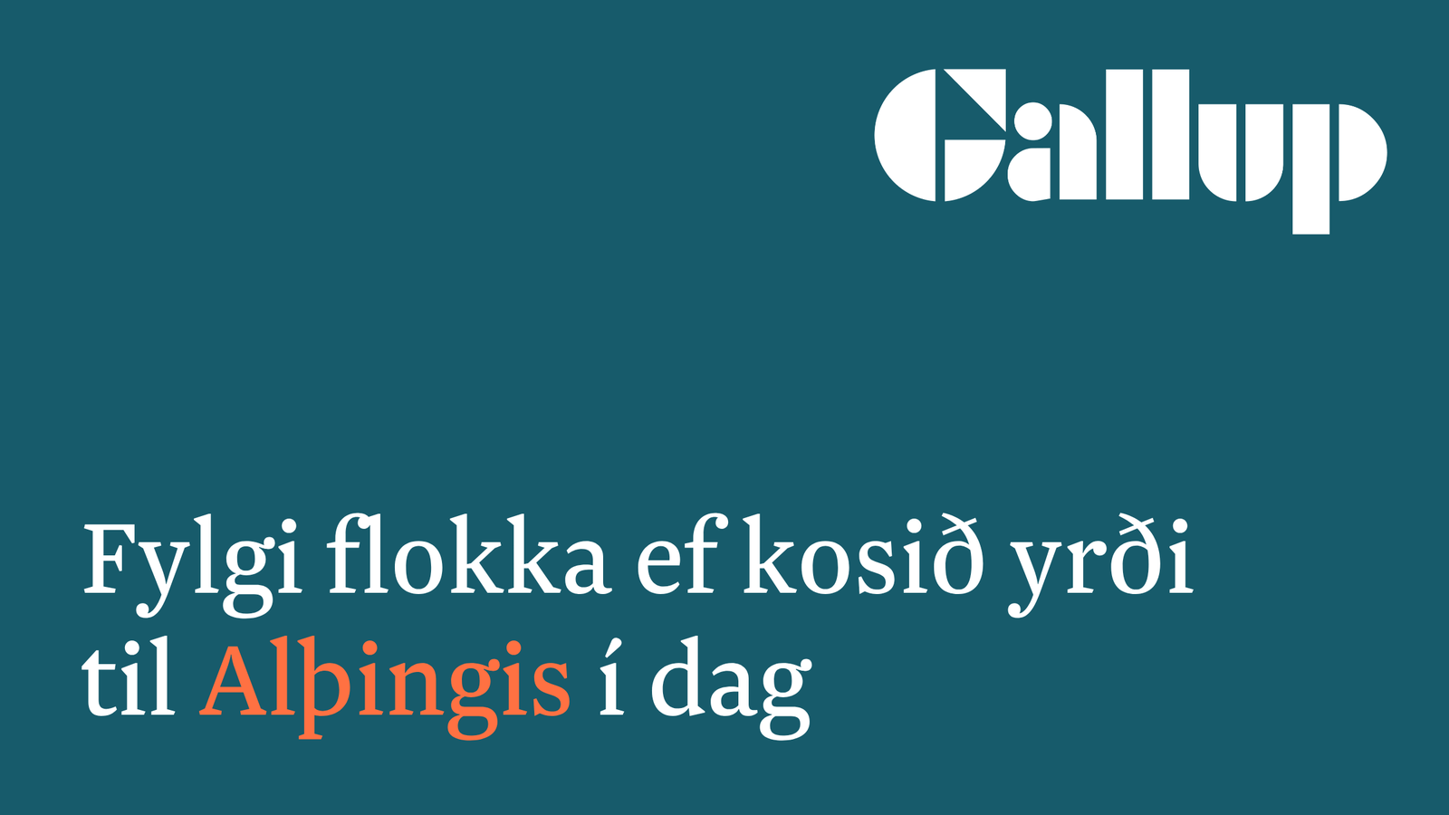 Fylgi Miðflokks eykst en Samfylking og Sjálfstæðisflokkur tapa fylgi ...